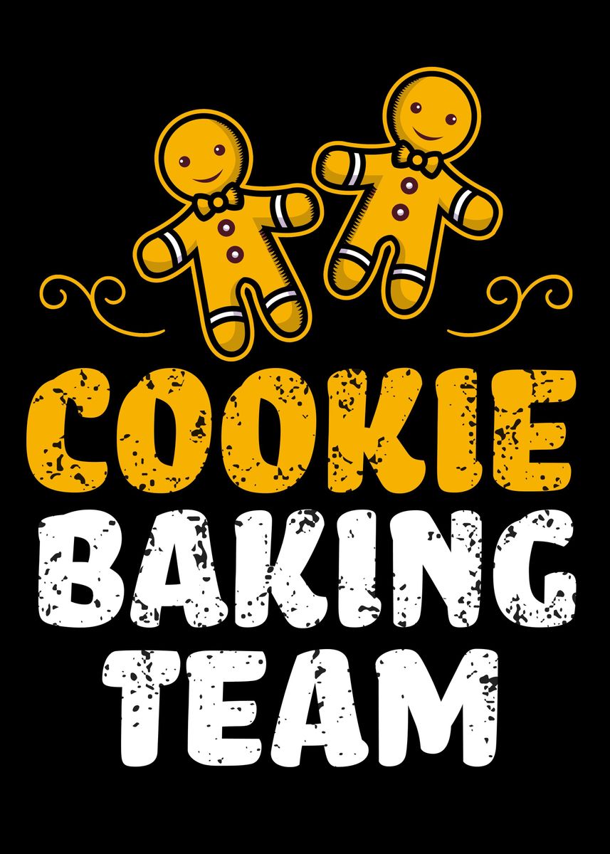 'Christmas Cookie Team Xmas' Poster, picture, metal print, paint by ...