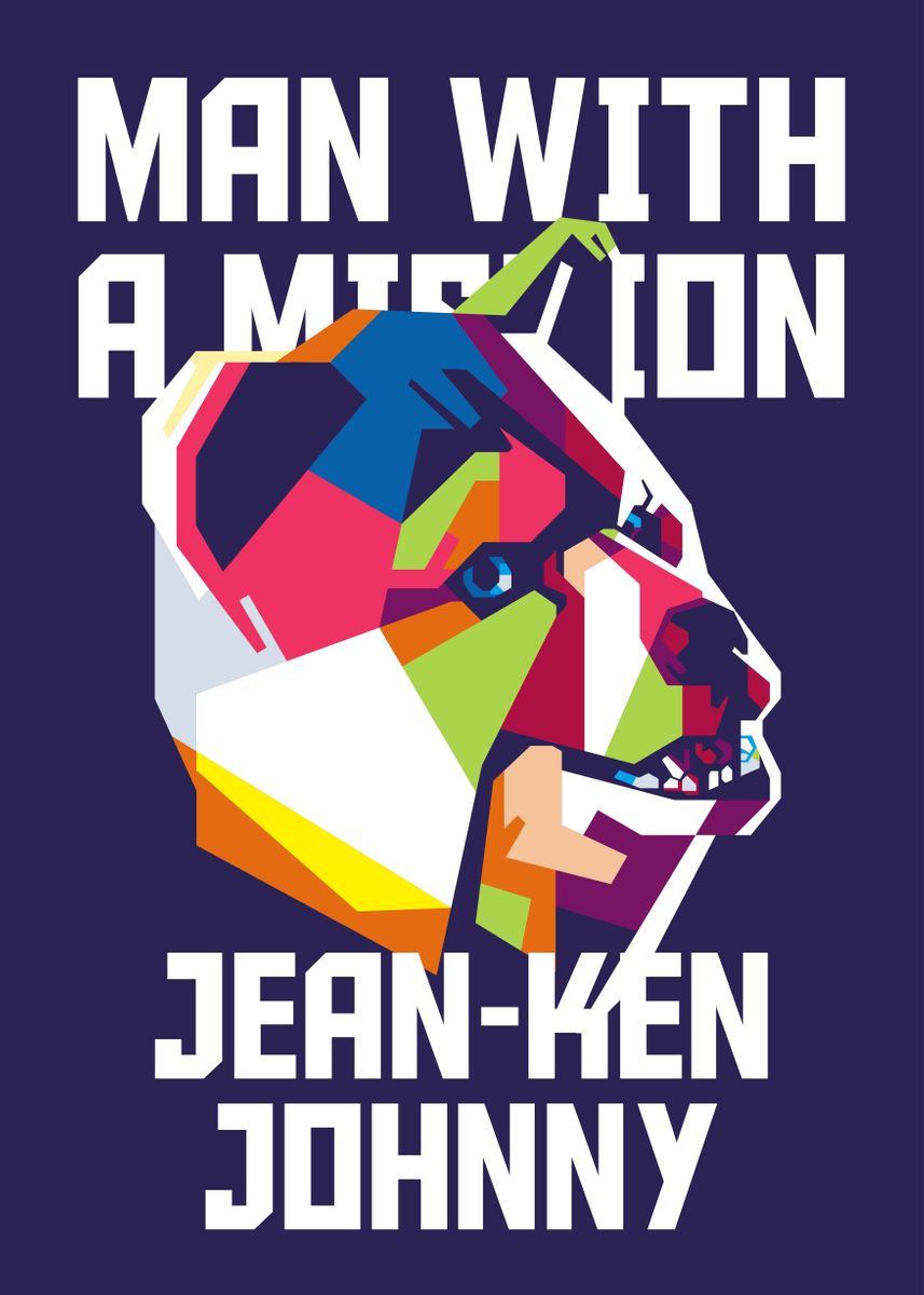 'Jean Ken Johnny WPAP' Poster, picture, metal print, paint by Dimas Yoga Pamungkas | Displate