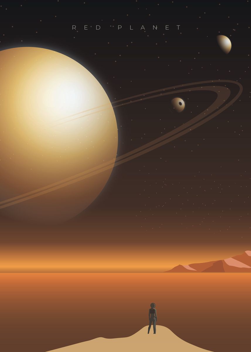 'Mars Vector' Poster, picture, metal print, paint by Luong Phat | Displate