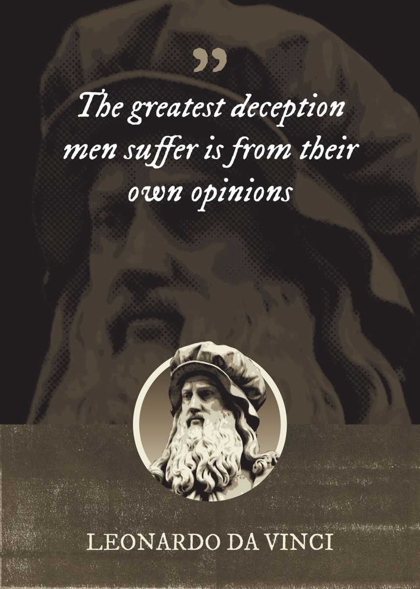 'The greatest deception men' Poster, picture, metal print, paint by ...