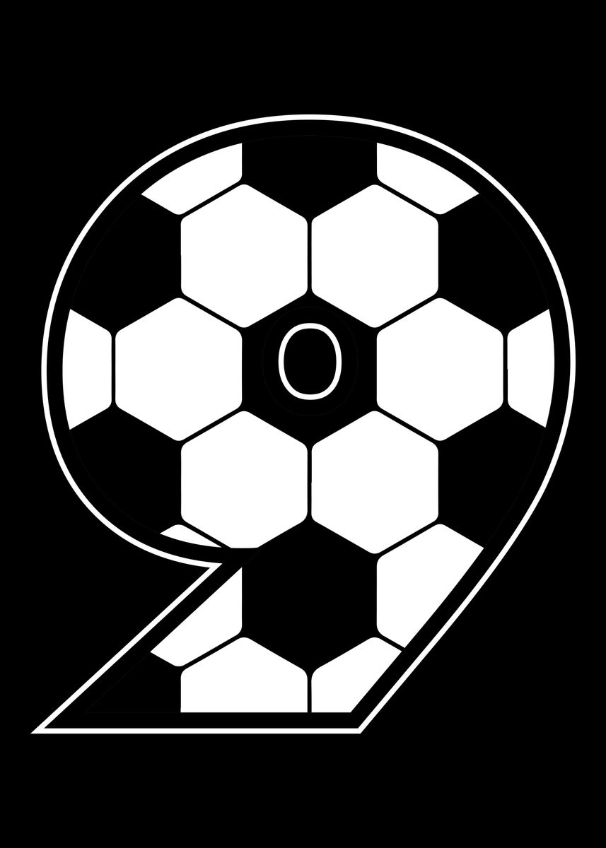 'Soccer Ninth 9th Birthday' Poster, picture, metal print, paint by ...
