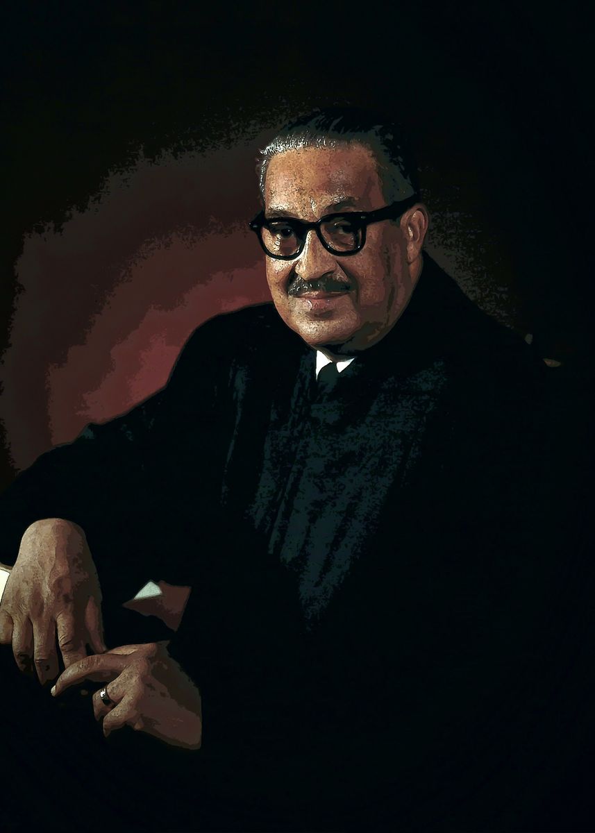 'Thurgood Marshall' Poster, picture, metal print, paint by Panda | Displate