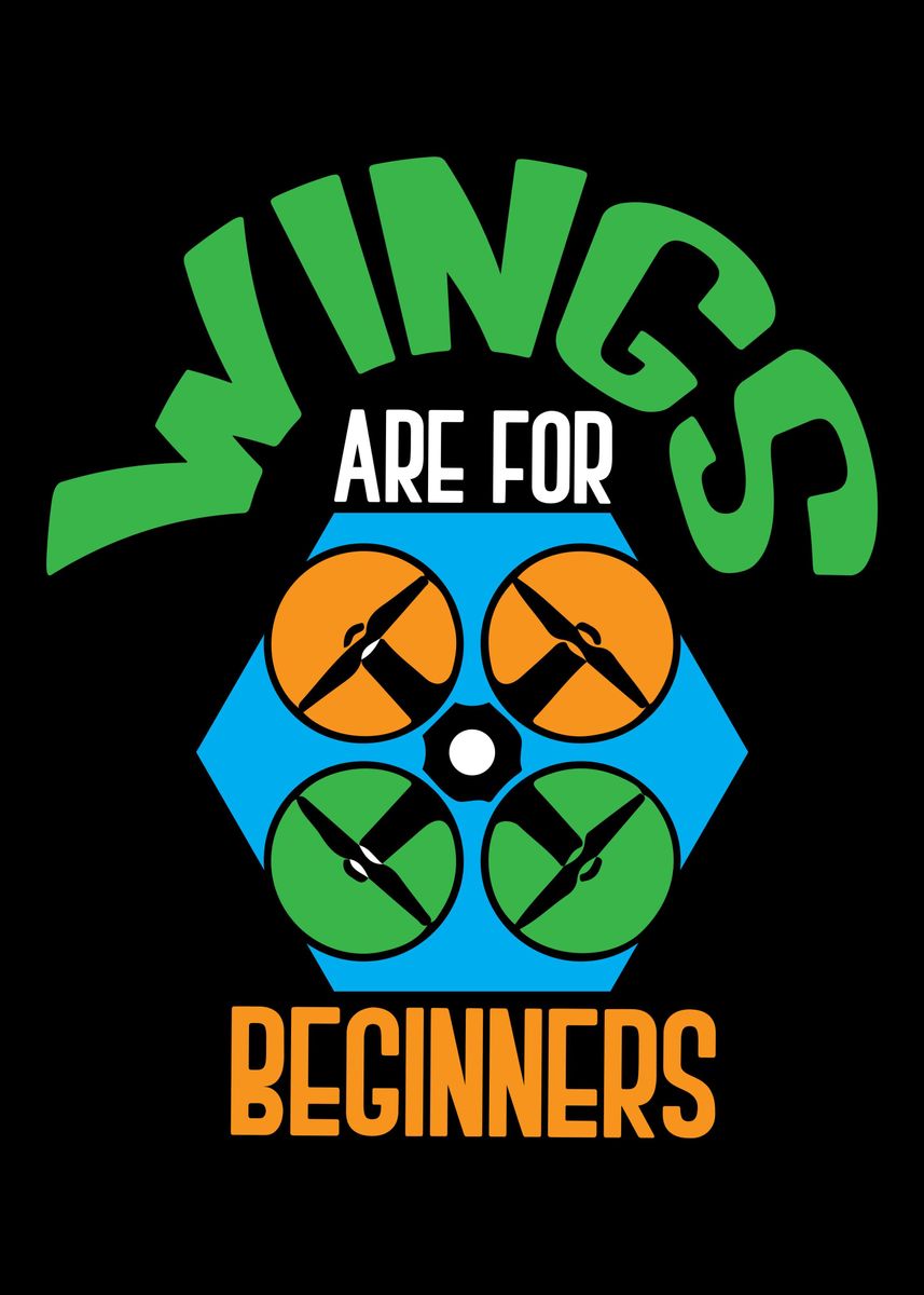 'drone pilot racing quadcop' Poster, picture, metal print, paint by ...