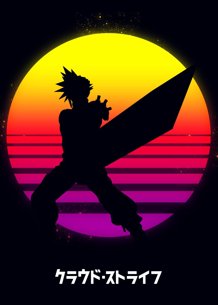 'cloud strife' Poster by Exclusive posters Displate | Displate