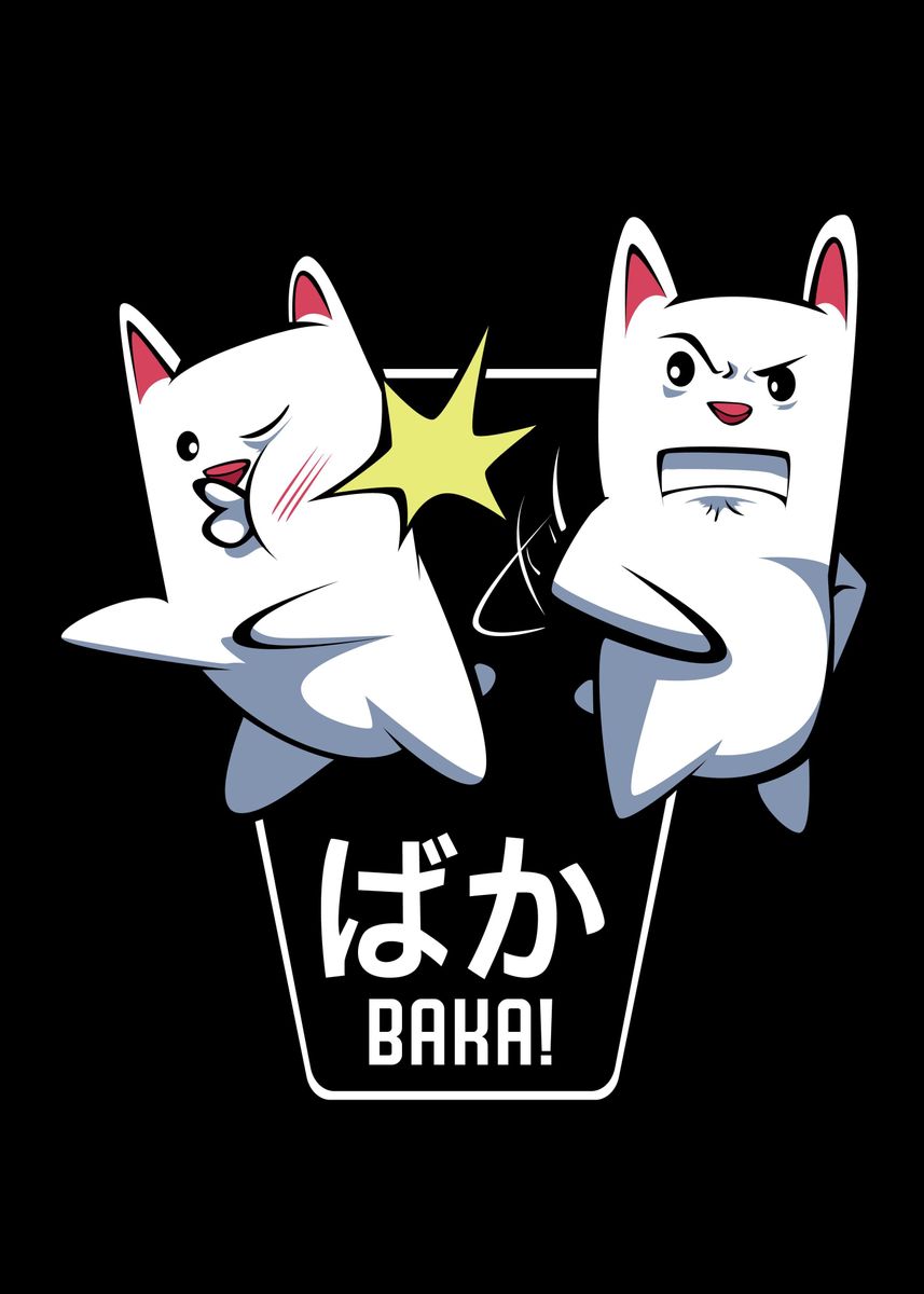 'Baka Rabbit Slap Bunny Jap' Poster, picture, metal print, paint by ...
