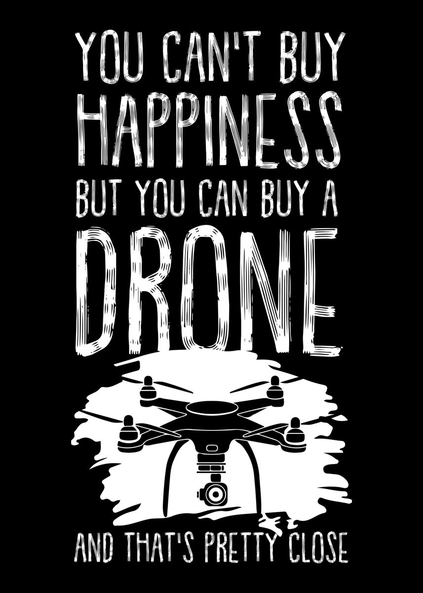 'drone pilot racing quadcop' Poster, picture, metal print, paint by ...