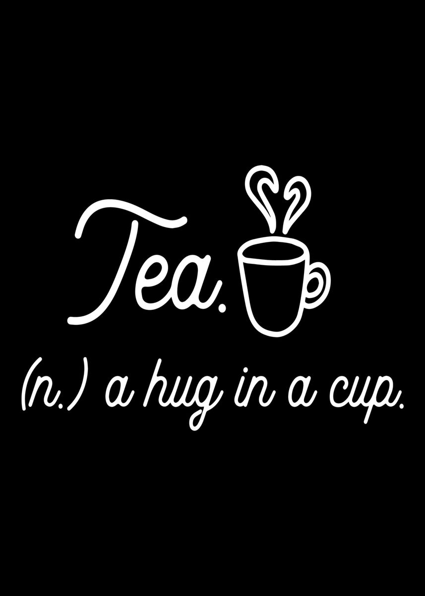 'Coffee Tea Hug Mug' Poster, picture, metal print, paint by FunnyGifts ...