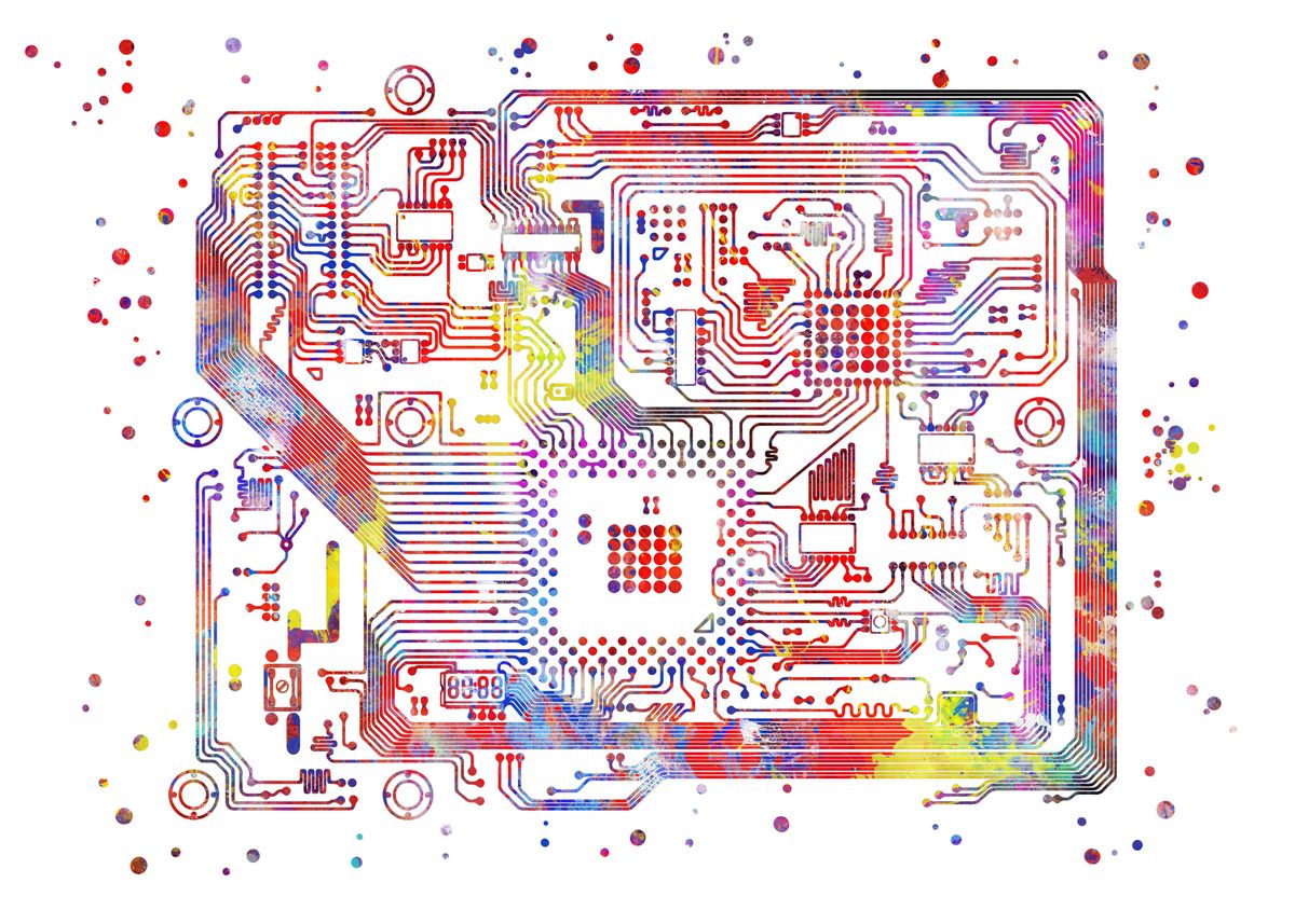 'Circuit board ' Poster by RosaliasArt | Displate