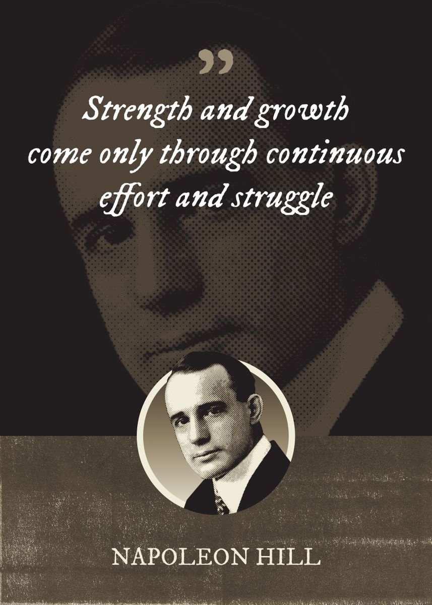 'Strength and growth come' Poster, picture, metal print, paint by ...