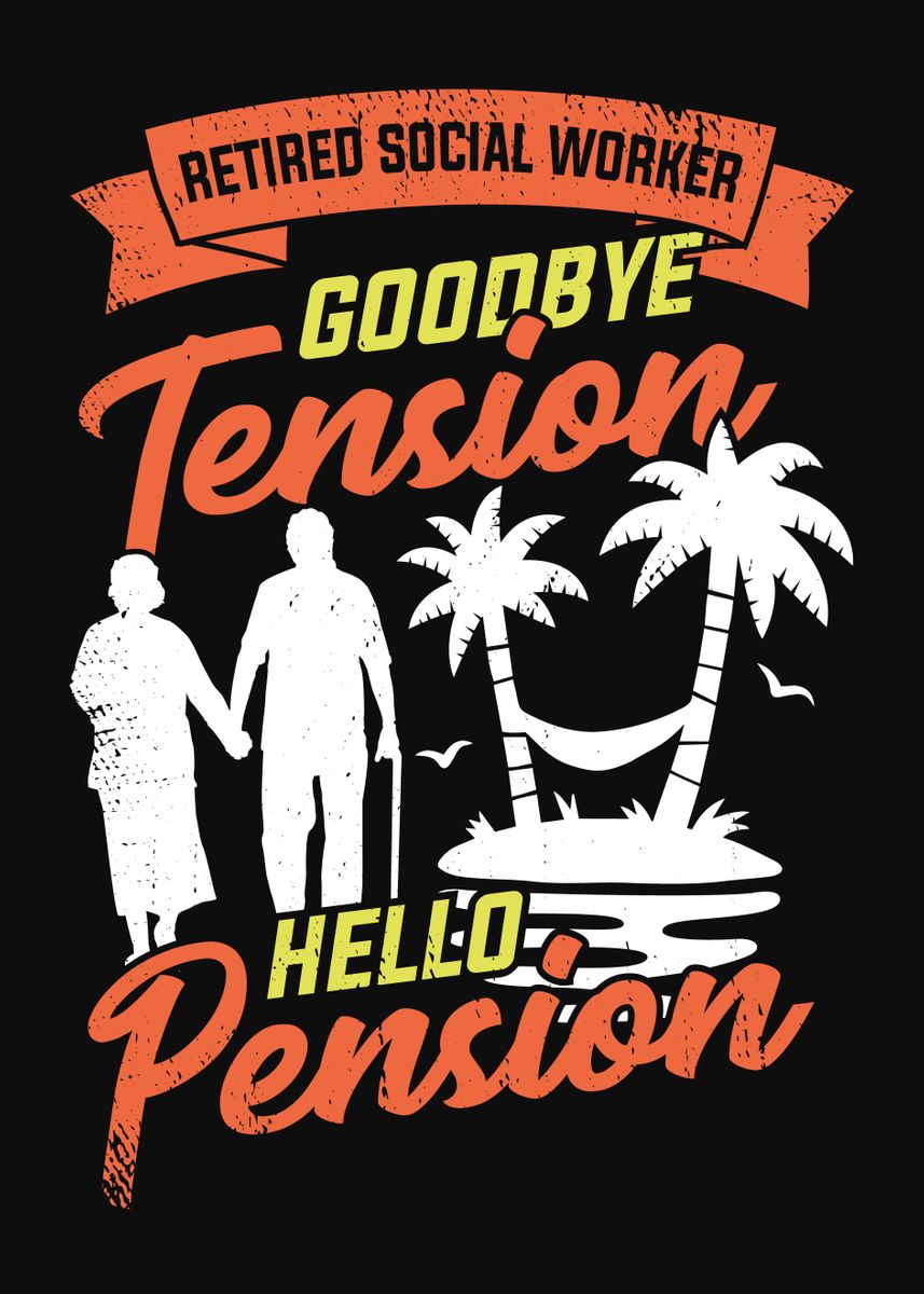 'Social Worker Retirement ' Poster, picture, metal print, paint by ...