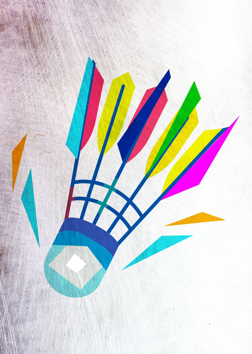 'Badminton Abstract Art' Poster by PosterWorld | Displate