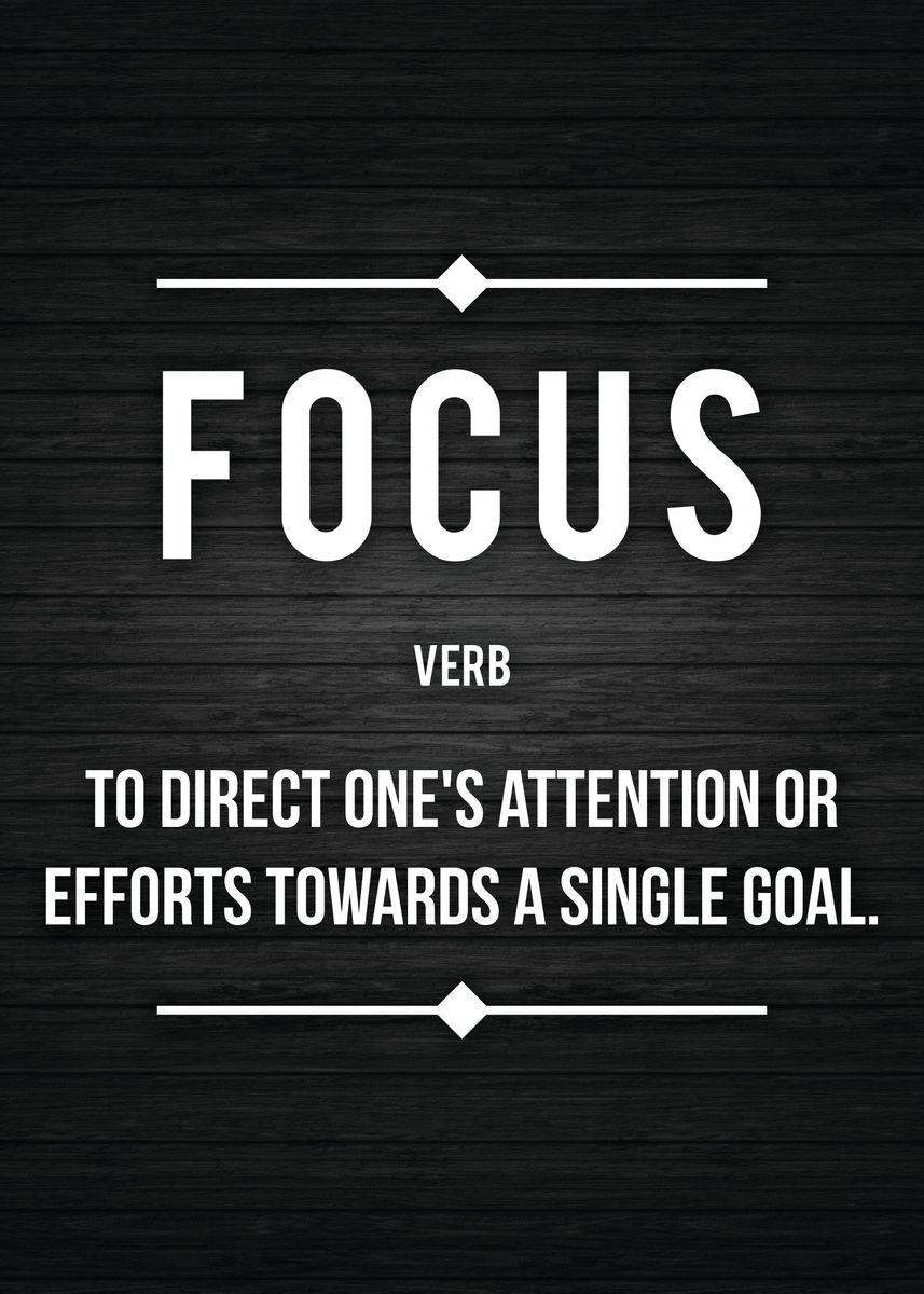 'FOCUS' Poster by CHAN | Displate