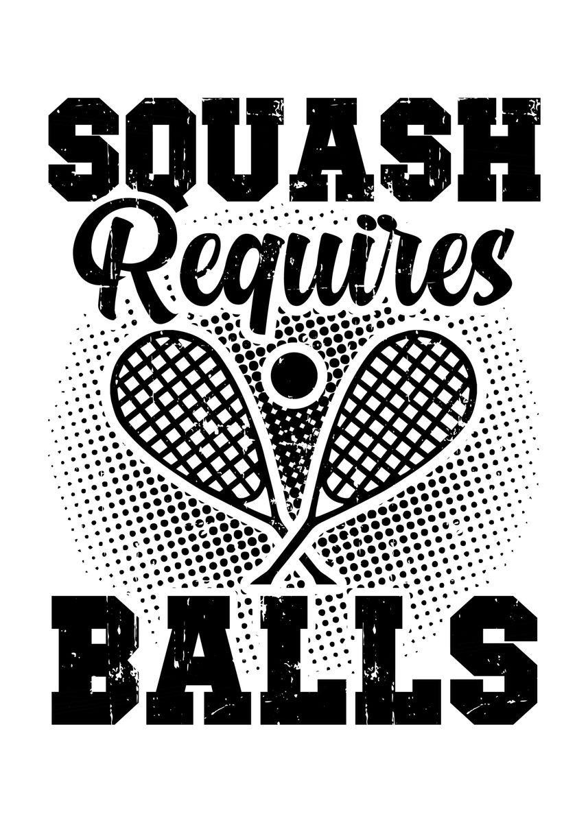 'Squash Sport Gift Idea' Poster, picture, metal print, paint by TW ...