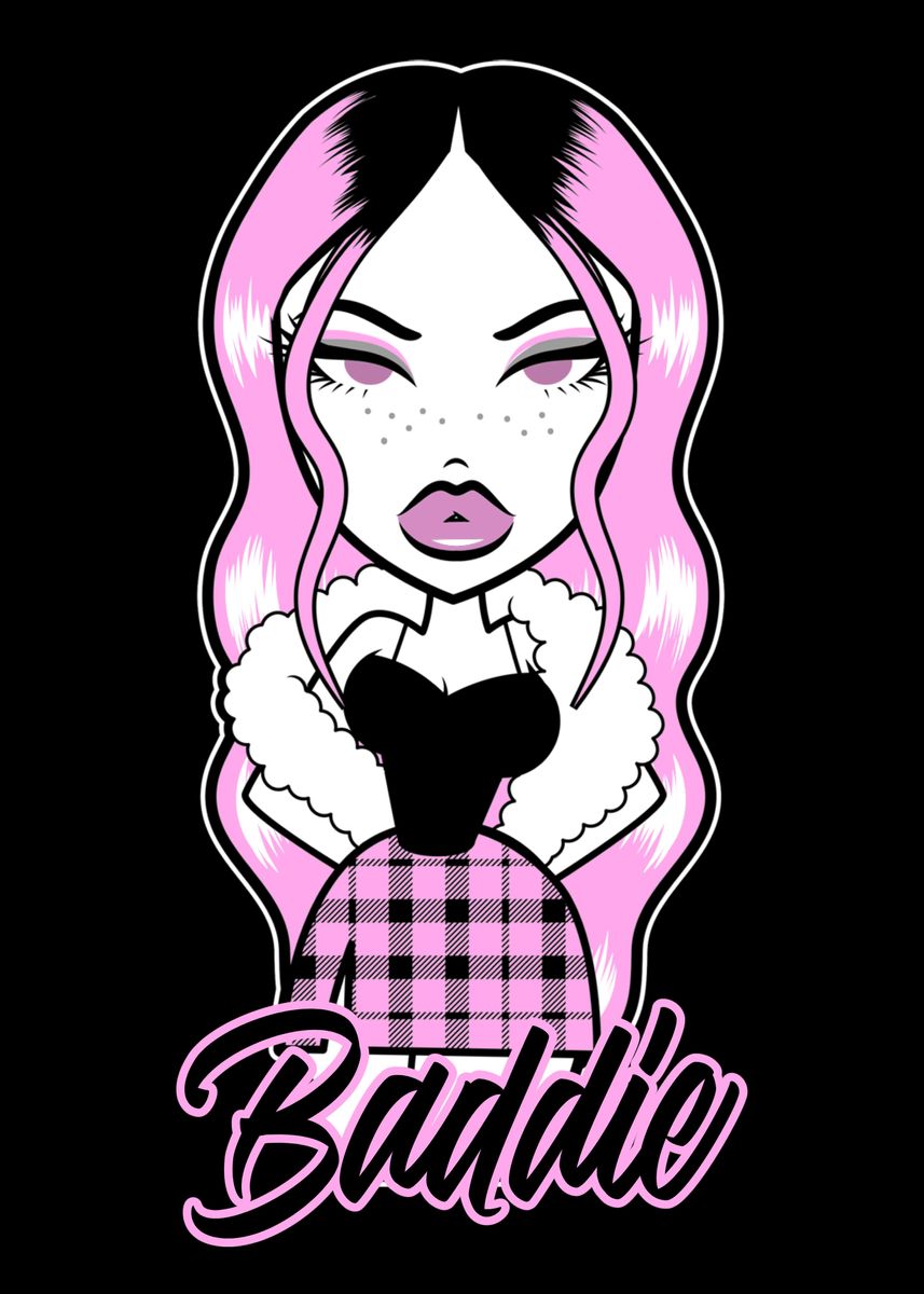 'Super Bad Girl' Poster, picture, metal print, paint by Max Ronn | Displate