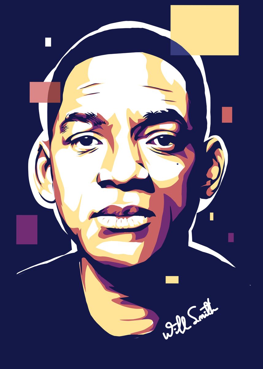 'will smith simple pop art' Poster by Nurjali BD | Displate