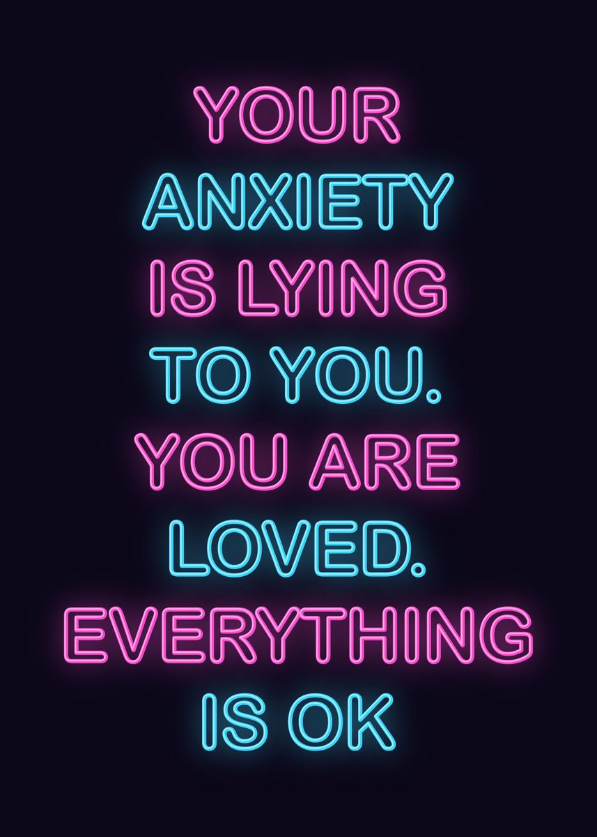 'Neon Motivation Quote' Poster by Rizalul Ammar | Displate