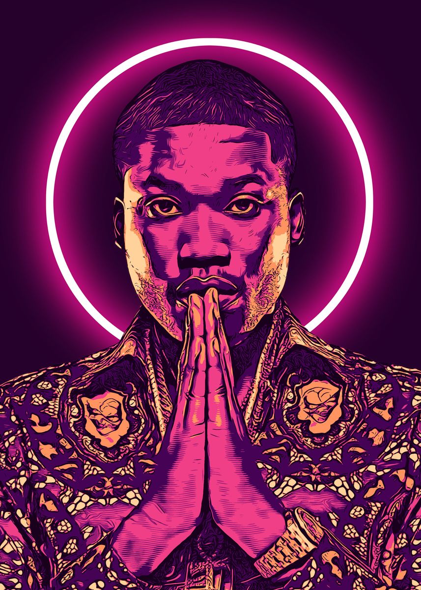 ' Meek Mill ' Poster, picture, metal print, paint by TI KI | Displate