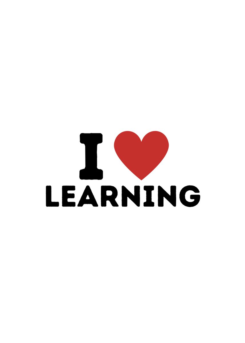 'I Love Learning Simple' Poster, picture, metal print, paint by James ...
