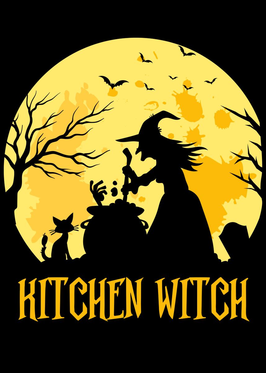 'Kitchen Witch Funny Chef' Poster by Abderrazek Boumendjel | Displate