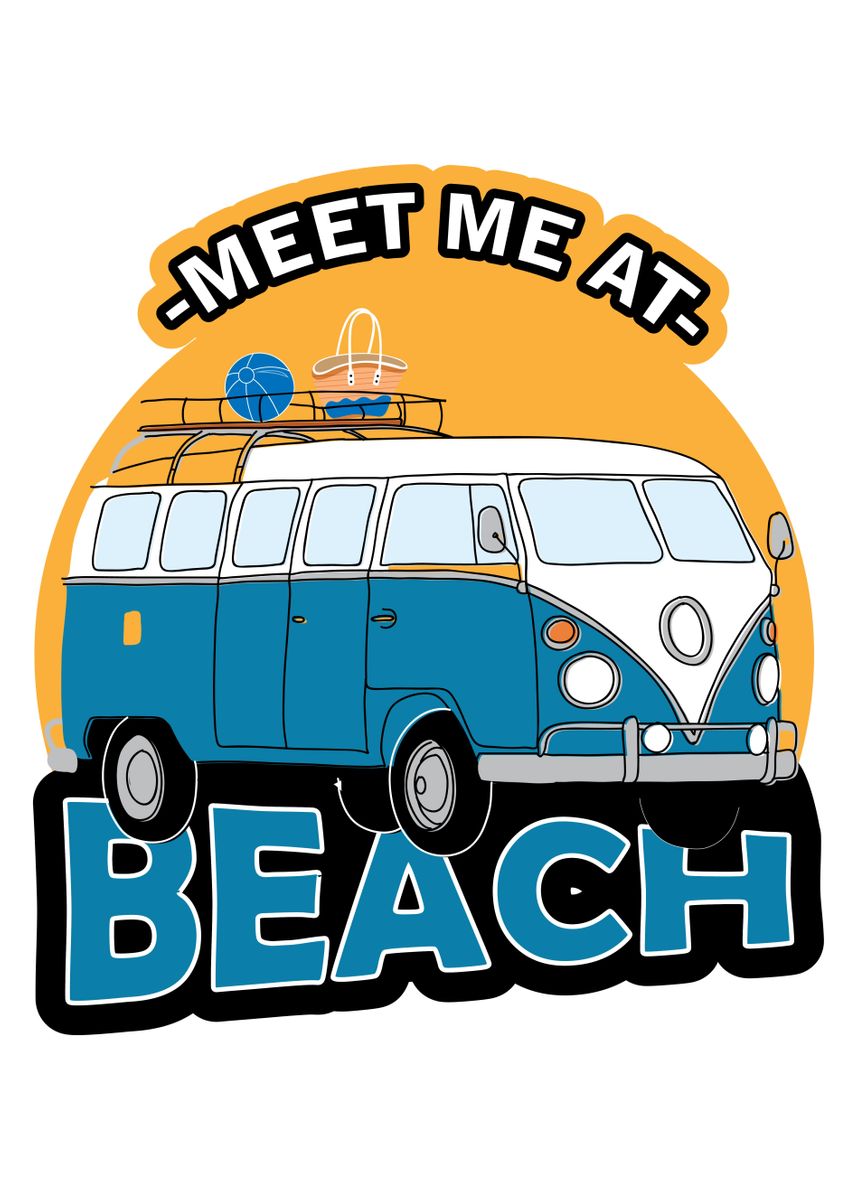 'Meet Me At The Beach' Poster by Francois Ringuette | Displate