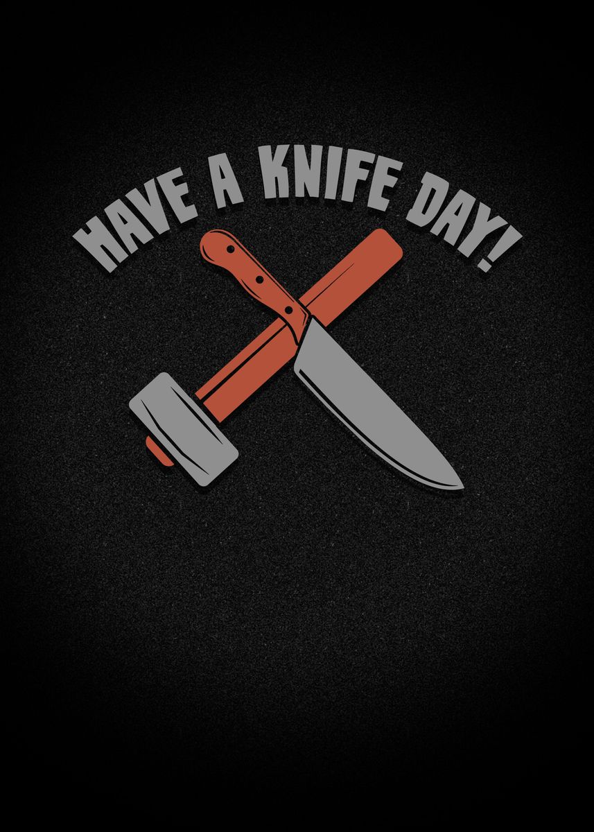 'Knife Forging Blacksmith' Poster, picture, metal print, paint by ...