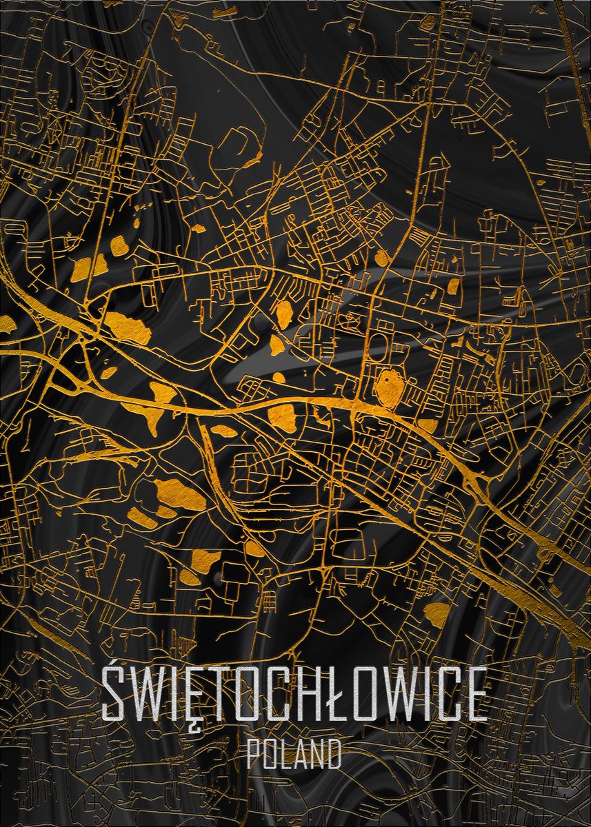 'Swietochlowice Poland' Poster, picture, metal print, paint by Coconut ...