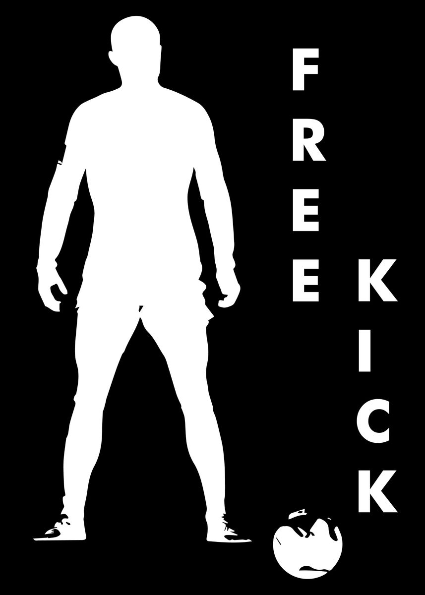 'Free Kick' Poster, picture, metal print, paint by ujang sendiana ...