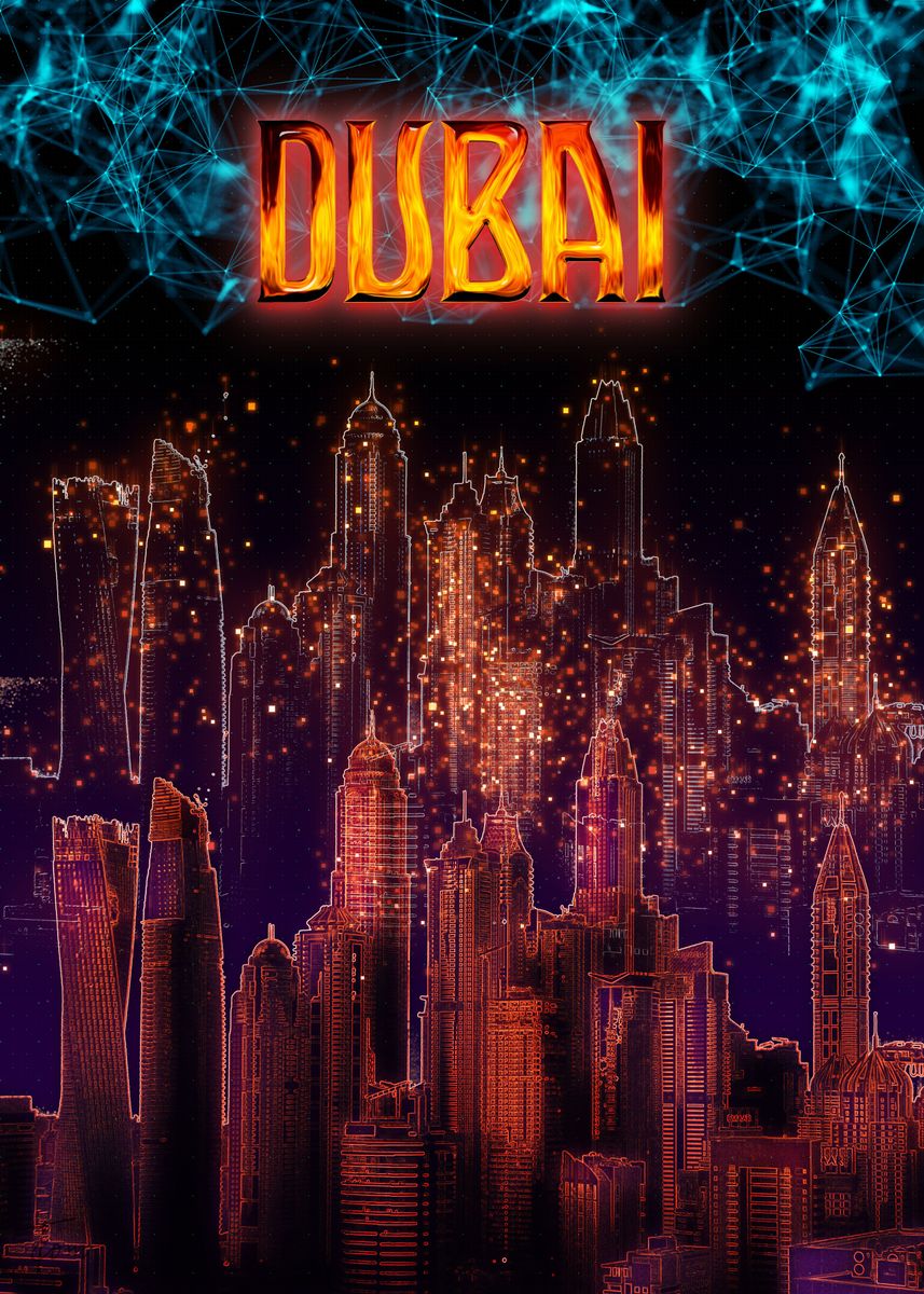 'Dubai' Poster, picture, metal print, paint by Petra Rommelfanger ...