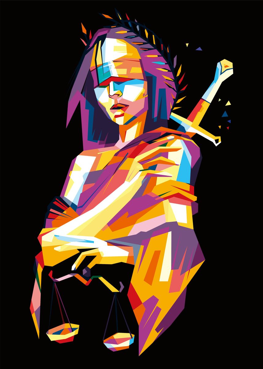 'Themis Popart' Poster, picture, metal print, paint by Wahyu Candra ...