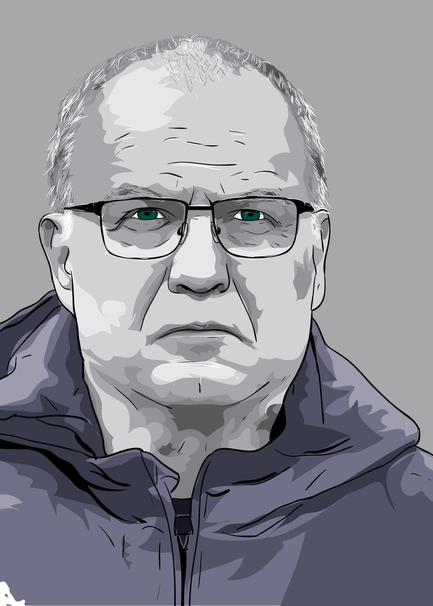 'Marcelo Bielsa' Poster, picture, metal print, paint by M | Displate