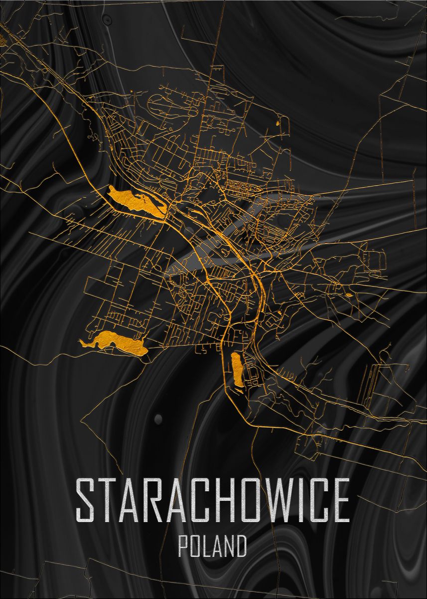 'Starachowice Poland' Poster, picture, metal print, paint by Coconut ...