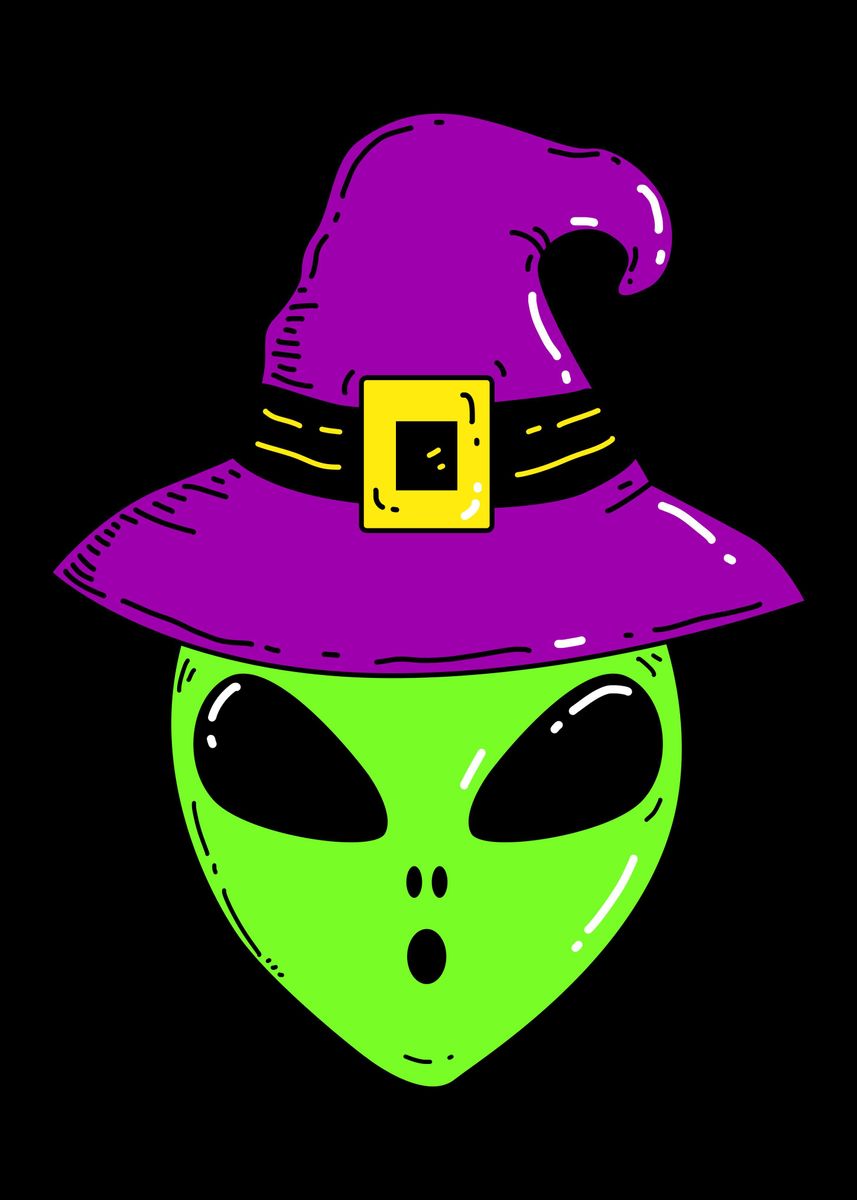 'Alien Witch Witchcraft' Poster by ankarsdesign | Displate