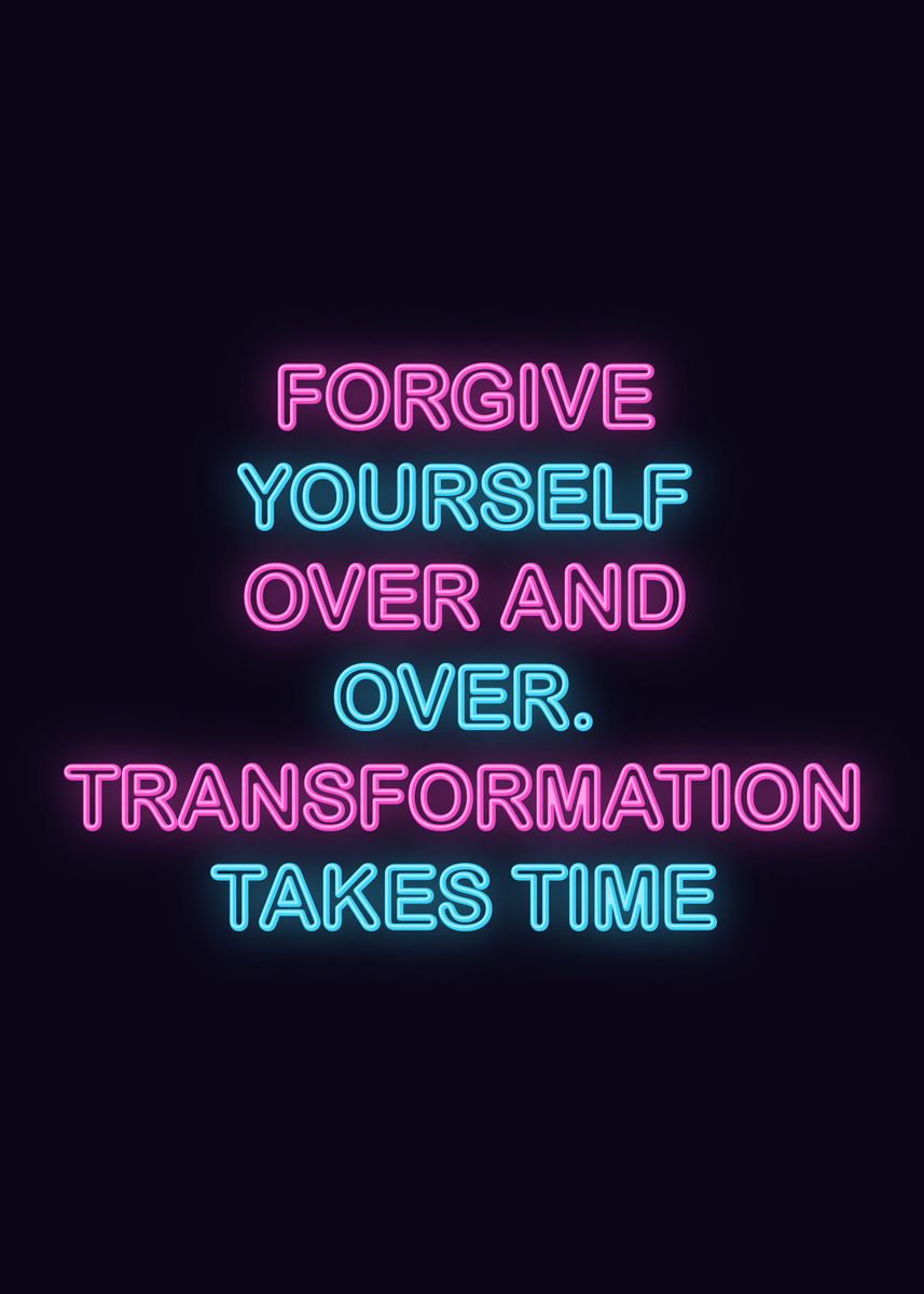 'Neon Motivation Quote' Poster, picture, metal print, paint by Rizalul ...