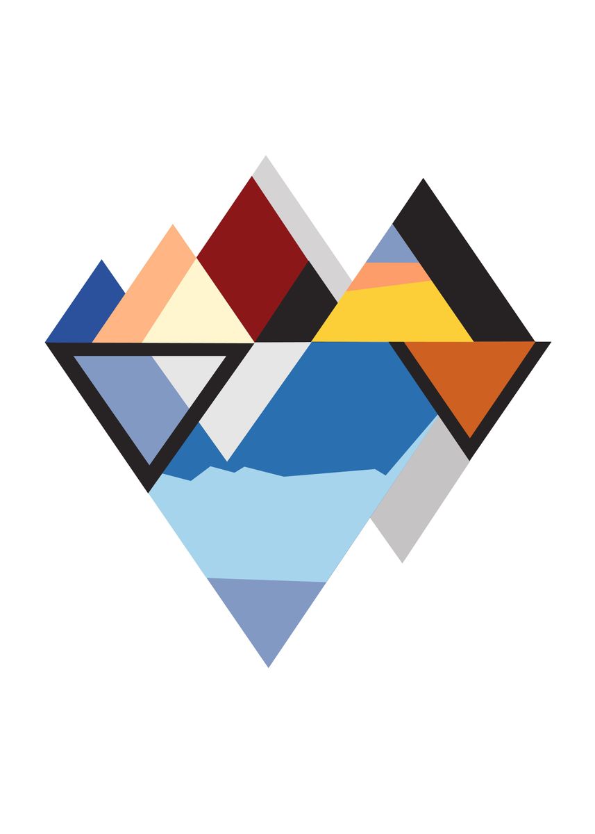 'Geometric' Poster, picture, metal print, paint by Archist Design ...