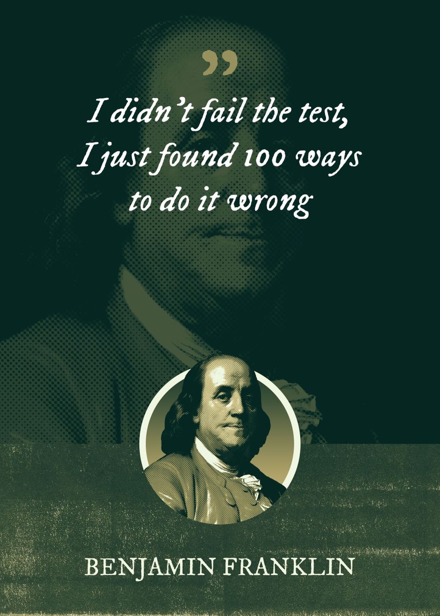 'I didnt fail the test' Poster by Syahrasi | Displate