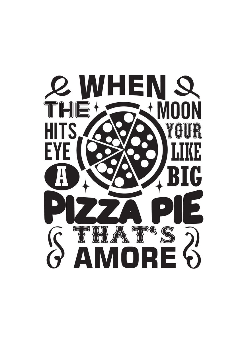 'Moon Pizza' Poster, picture, metal print, paint by Beone Digital ...