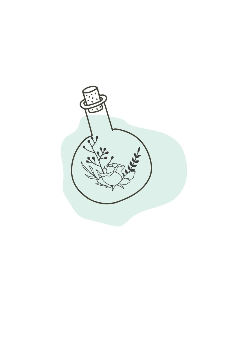 'Flask Flower' Poster by TheLoneAlchemist | Displate