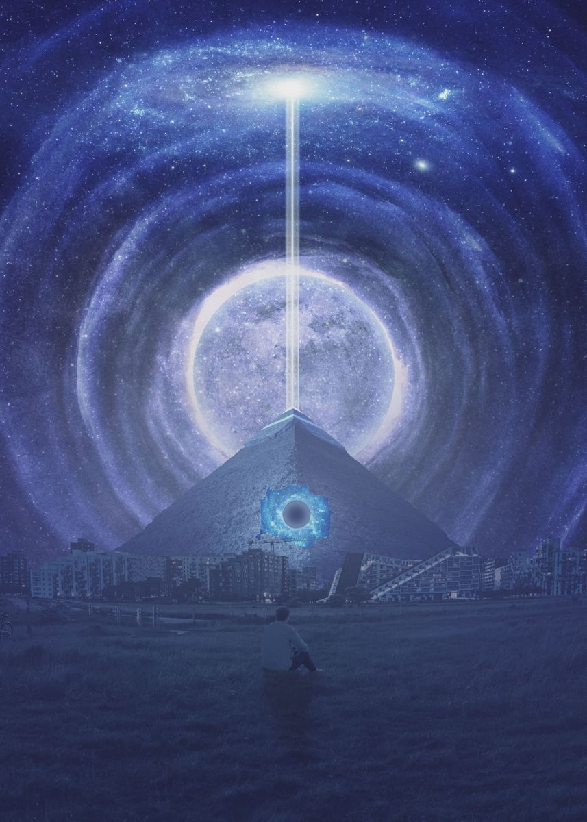 'magical pyramid' Poster, picture, metal print, paint by Trigonal Art ...