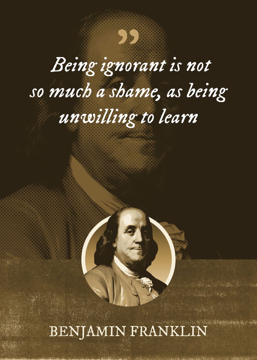 'Being ignorant is not so' Poster, picture, metal print, paint by ...