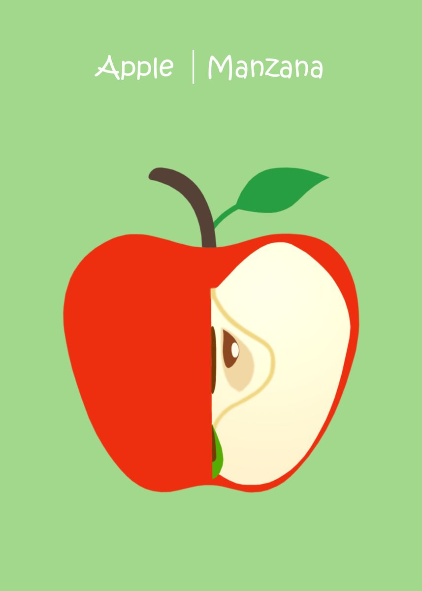 'Apple Fruit' Poster, picture, metal print, paint by Archist Design ...