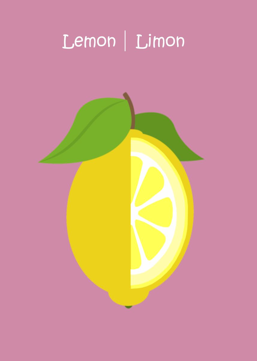 'Lemon Fruit' Poster, picture, metal print, paint by Archist Design ...