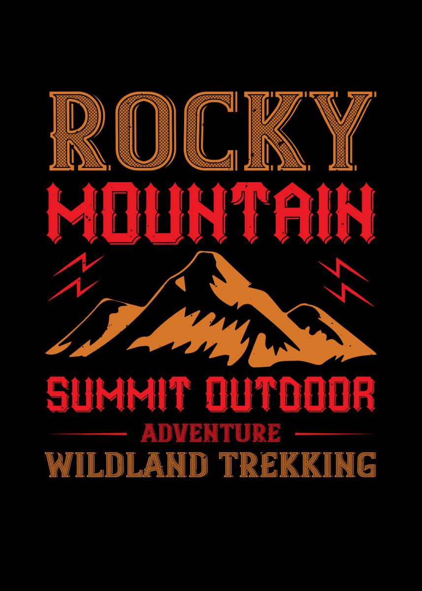 'Rocky Mountain Summit' Poster, picture, metal print, paint by NoPlanB ...
