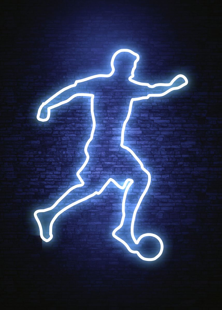 'football' Poster, picture, metal print, paint by SplashDesign | Displate