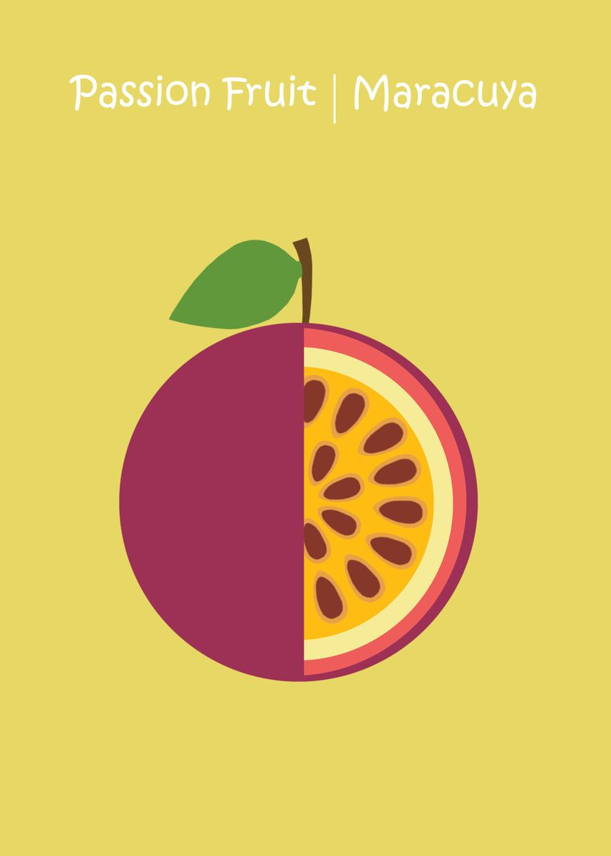 'passion fruit' Poster by Archist Design | Displate