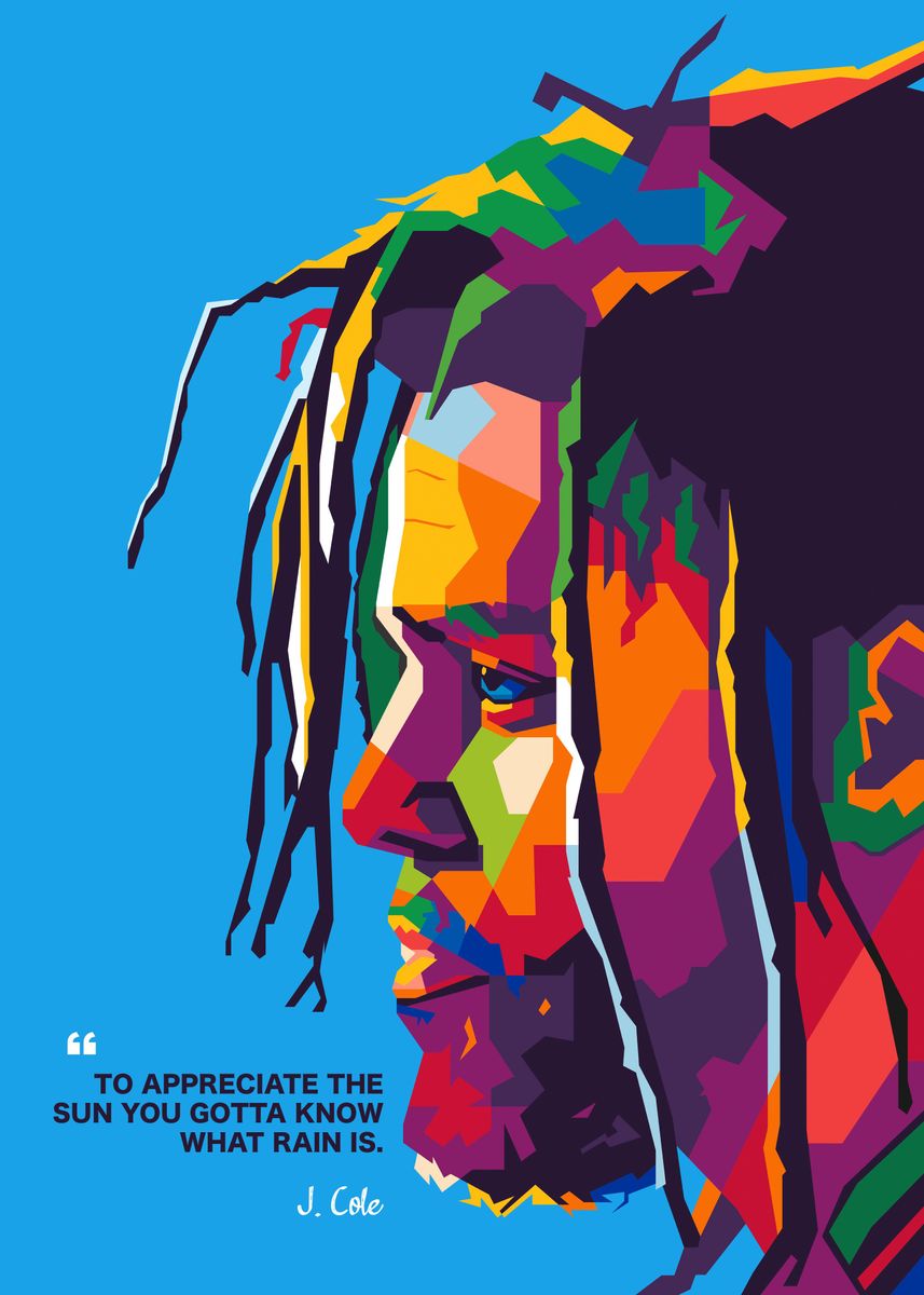 'J Cole WPAP' Poster, picture, metal print, paint by nofa aji zatmiko ...