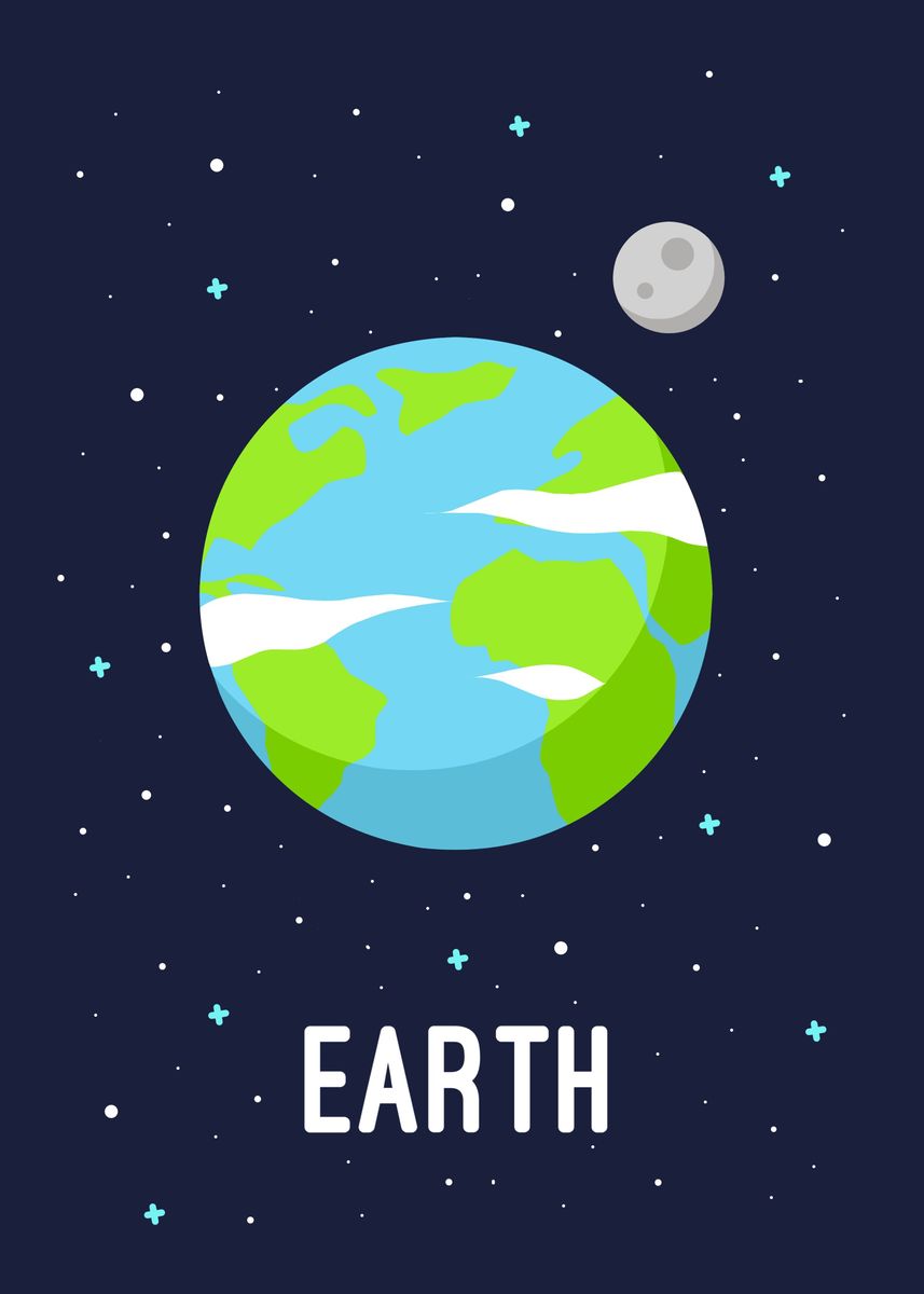 'Earth planet' Poster by Yahya Art | Displate