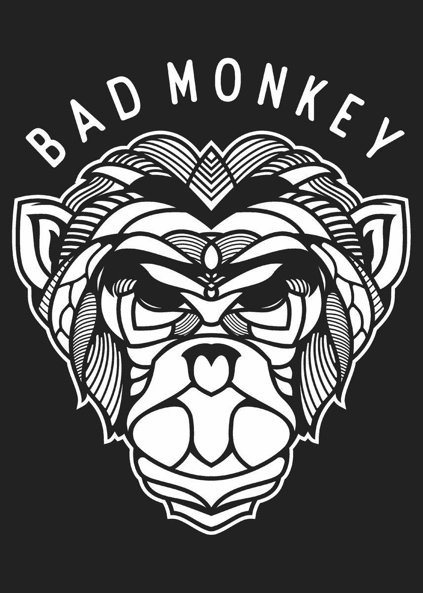 'Bad Monkey ' Poster by Rizal Wibowo | Displate