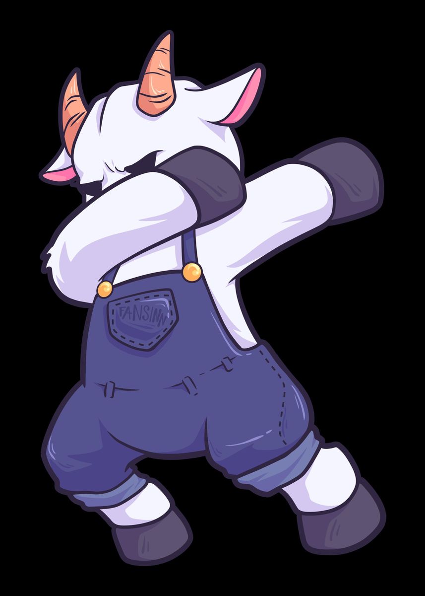 'dab dabbing goat goat Goat' Poster, picture, metal print, paint by ...