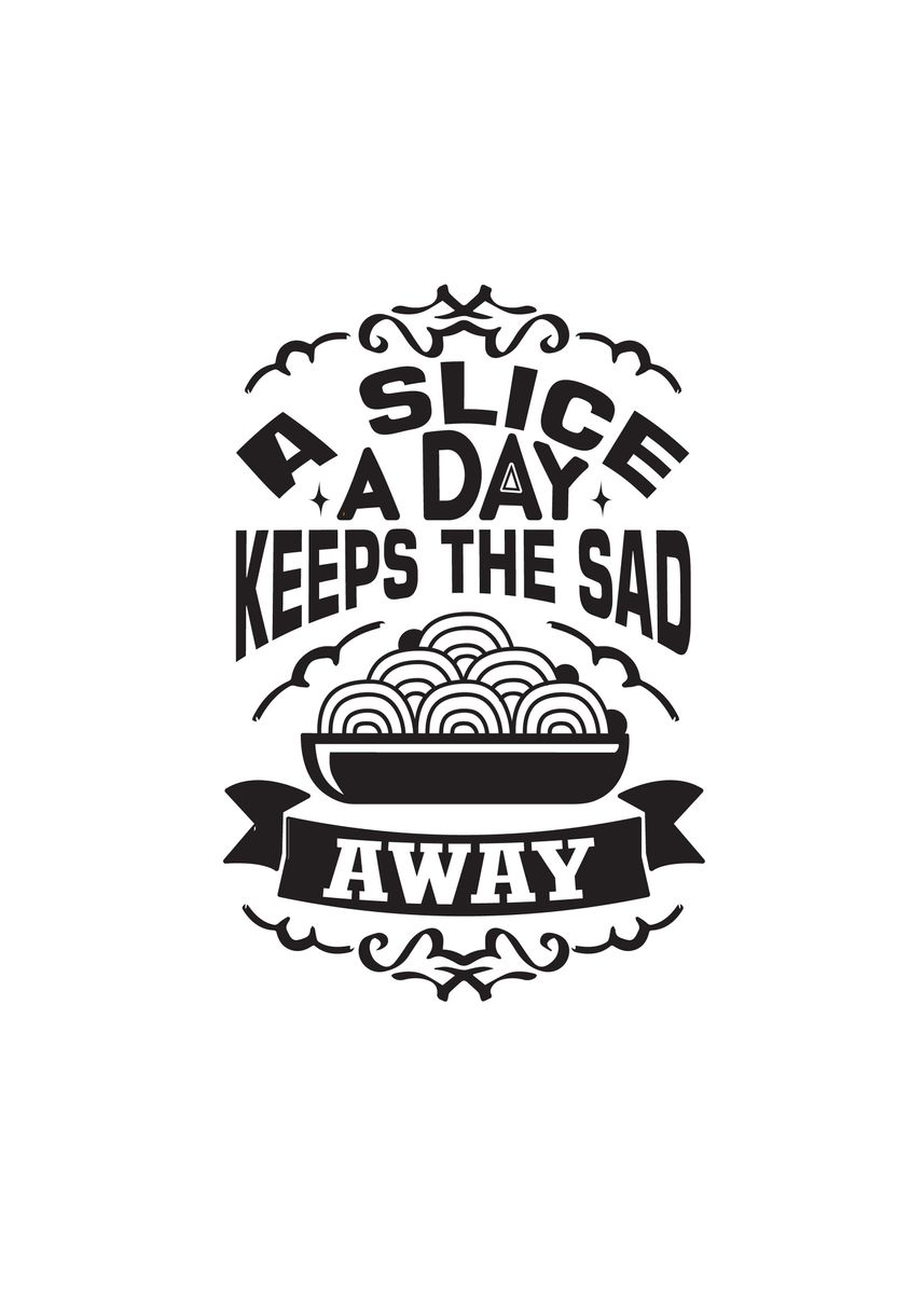 'Sad Pasta' Poster, picture, metal print, paint by Beone Digital | Displate