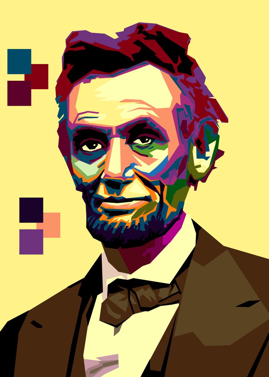 'Abraham Lincoln pop art' Poster by riorissar antony | Displate